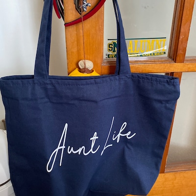 Custom Text Tote Bag Zippered Tote Bag Promotional Tote Bag Custom Name ...