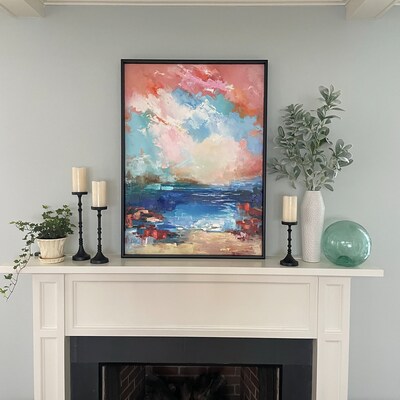 Sunrise Beach Original Oil Painting on Canvas Abstract - Etsy