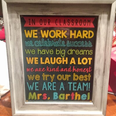 In Our Classroom-personalized Teacher Printable-8x10-digital File-you ...