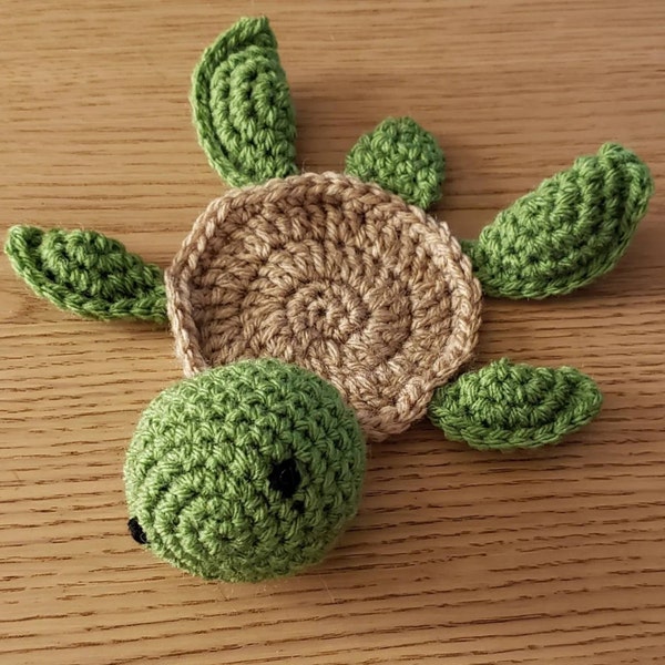 Crochet Turtle Coaster PDF PATTERN - Etsy