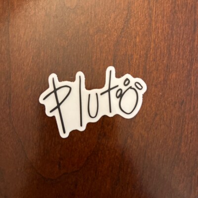 Pluto Autograph Transparent Sticker/ Signature Classic Disney Vacation ...