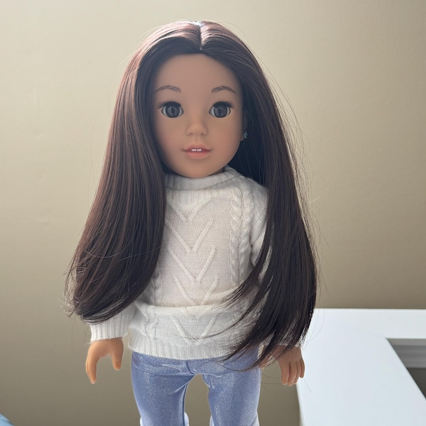 Custom Doll Wig for Minifee 1/4 BJD Dolls tan Caps 6-7 Head Size of Bjd ...
