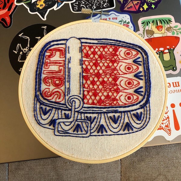 Sardines Complete Embroidery Kit - DIY, Beginner Friendly, Salty ...