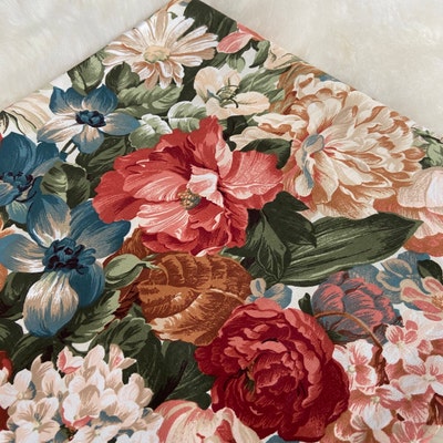 Retro Cotton Fabric Anne & Robbert Swaffer Rare Light Upholstery Fabric ...