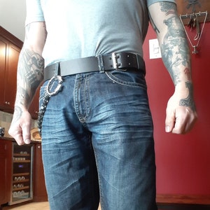 Heavy Duty Solid Brass Trigger Snap Key Clip Key Ring Brown Leather Keychain Bag Key Clip Belt ...