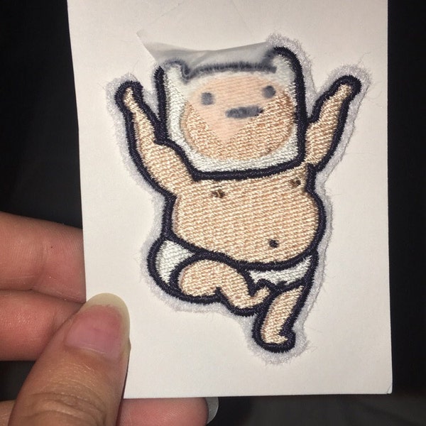 Buff Baby Finn - Iron on Adventure Time Patch - Etsy UK