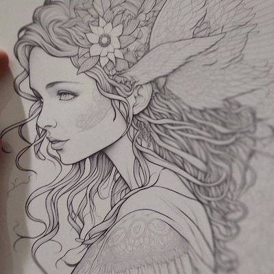 Dreamy Fairy Girls: A 100 Page Coloring Book for Adults and Children ...