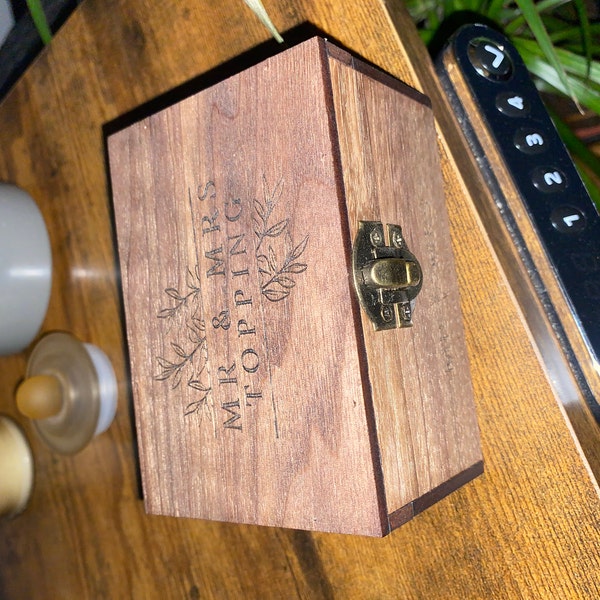 Custom Personalized Wooden Keepsake Box Christmas Gift for Him, Her ...