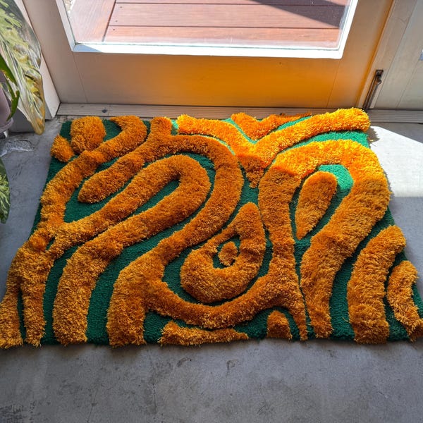 Butterfly Effect 3D Fluffy Tufted Rug /%100 Handmade - Etsy