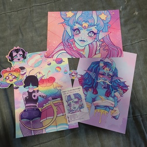 Yokai Amai Demon Oni Japanese Spirit Kawaii Candy Gore Art Print - Etsy UK