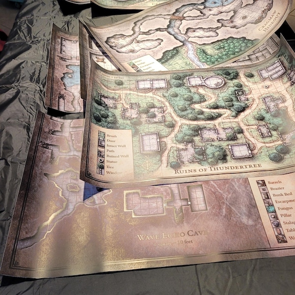 Dragons of Stormwreck Isle Battle Maps – 5 Full-size 1" Inch Grid Maps ...