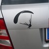 Paraglider Car Sticker, Paragliding Vinyl Decal, Adventure Wall Decal ...