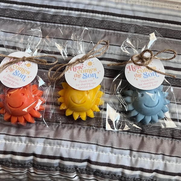 Sun Baby Shower Soap Favors Sunshine Soap Here Comes the Son Soap Baby ...