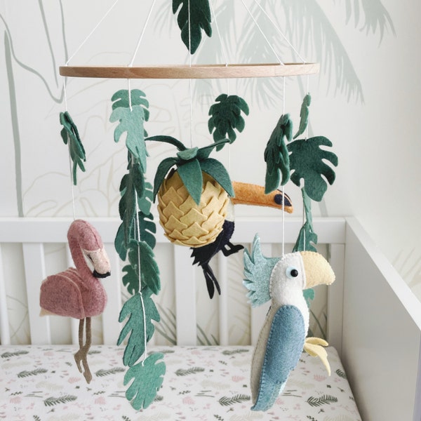 Tropical Baby Mobile, Hawaiian Baby Mobile, Pineapple Mobile, Flamingo ...