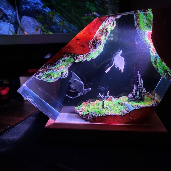 Too.thl.ess Dragon Resin Lamp Ver 2, HTTYD Night Lamp, Light Fury Lamp ...