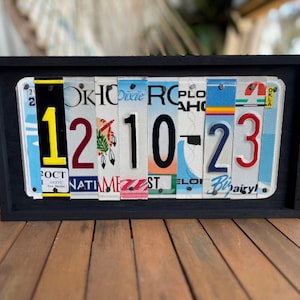 Custom Rustic Empty Wood License Plate Display Frame With Key - Etsy