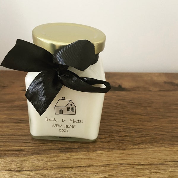 New Home Candle - First Home Gift - New Home Gift for Couples - Black ...