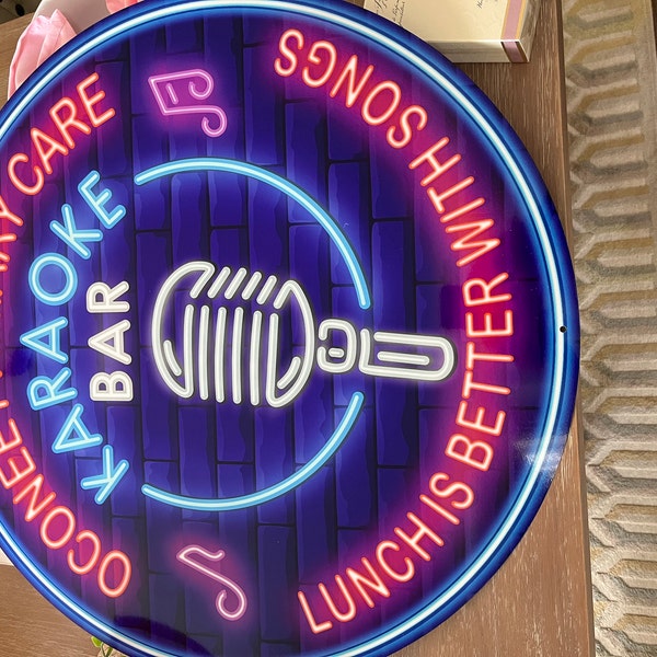 Karaoke Custom Sign, Family Karaoke Garage Sign Customized, Dancing ...