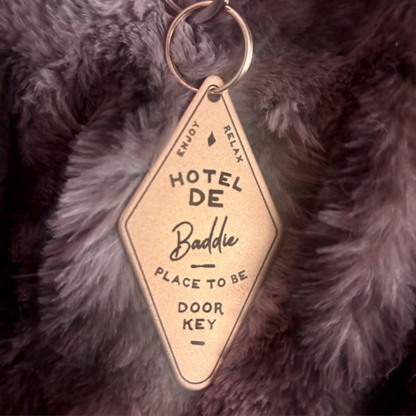 Personalized Vintage Hotel Keychain // Gold Key Ring // Personalised ...