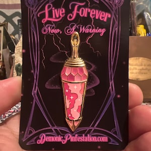 Dead Inside Casket Moving Enamel Pin Cemetery Funeral Mortuary Science ...