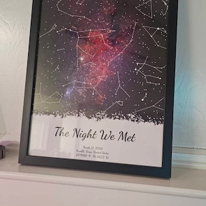 Custom Star Map Unique Romantic Gift for Him or Her Personalized Night ...