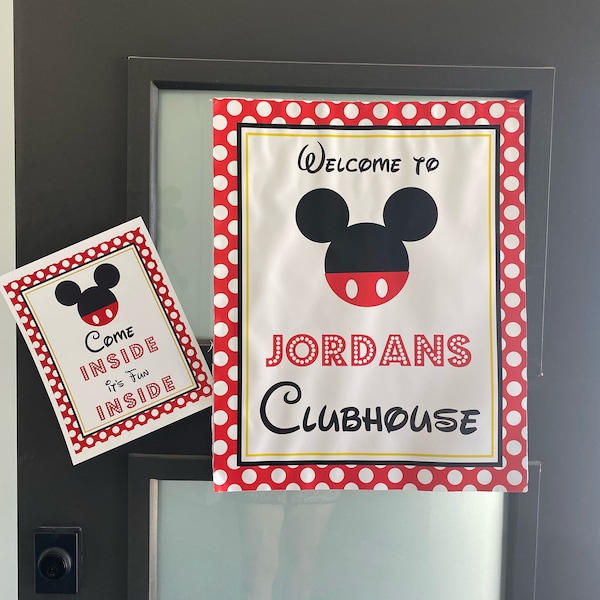 Mickey Mouse Party Signs - Instant Download Mickey Mouse Party Signs ...
