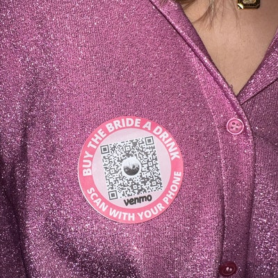 Bachelorette Party Venmo QR Code Printable Stickers, Cash Card, Buy the ...