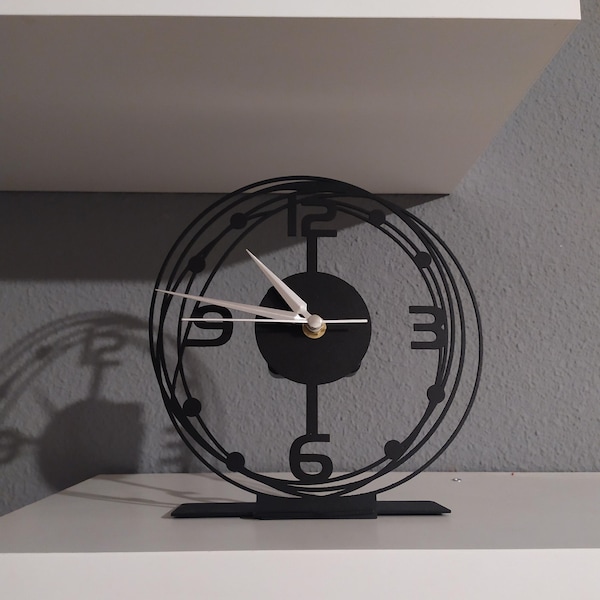 Modern Metal Desktop Clock, Tabletop Clock, Office Desk Clock, Home ...