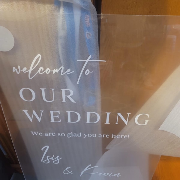 Welcome to Our Wedding Acrylic Sign, Wedding Welcome Sign, Welcome ...