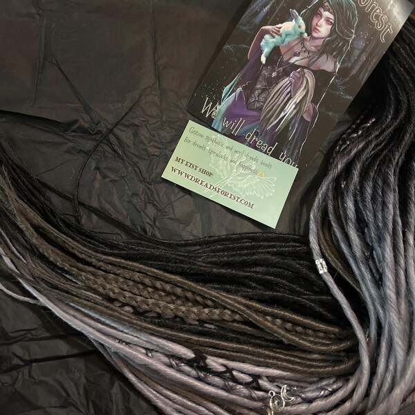 Wool Dreads Full Set DE Dreadlocks Extensions Brown Irish Cream Blond ...