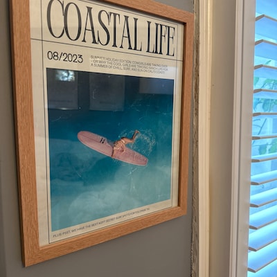 Coastal Cowgirl Wall Art Beachy Magazine Cover Trendy Newspaper Print ...