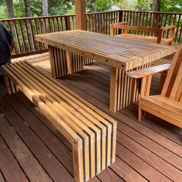 Simple Picnic Table Plans 2x4 Outdoor Furniture (DIY, Easy to Build) - Etsy