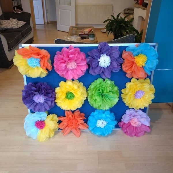 16 Tissue Paper Flower Wall Backdrop Decor Photo Backdrop Wall Birthday ...