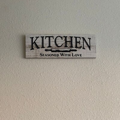 Kitchen Sign Rustic Farmhouse . Distinctive Kitchen Wall Decor. - Etsy