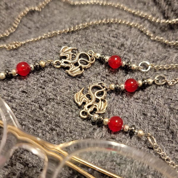 Spooky Skull Eyeglass Chain, Glasses Chain - Etsy