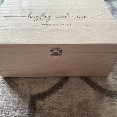 Personalised Couples Names Wedding Gift Keepsake Box, Personalized ...