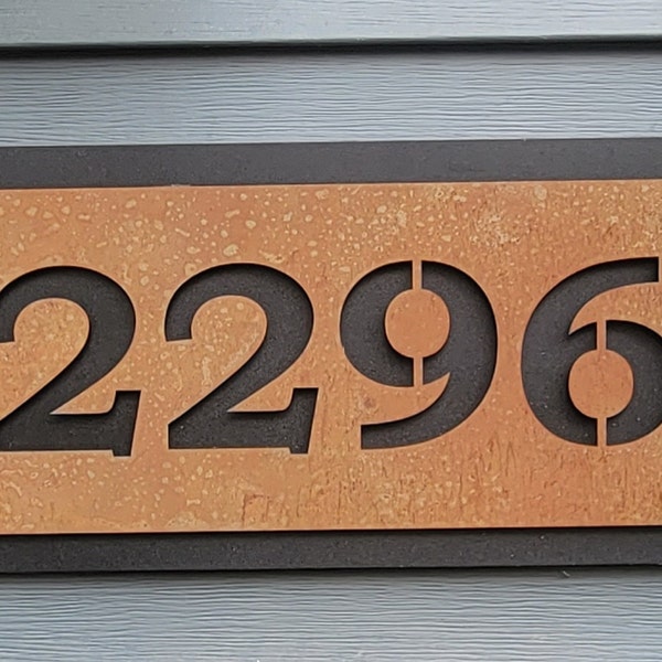 Metal House Address Number Plaque With Backing Plate 12x18" up to 15x24 ...