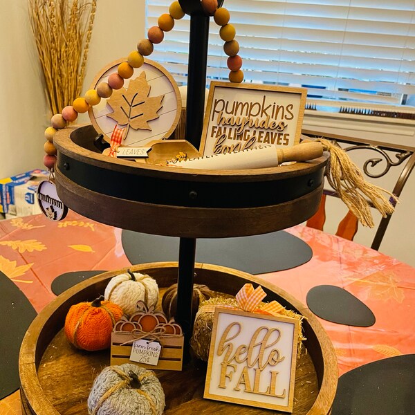 BUNDLE // Classic Fall Tier Tray Decor Bundle // Autumn Tier Tray Decor ...