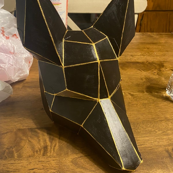 Jackal Mask, Papercraft Mask Template - Etsy