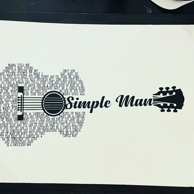 Simple Man Song Lyrics SVG DIGITAL DOWNLOAD - Etsy