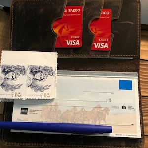 Slim Checkbook Cover. Personalized Checkbook Wallet. Checkbook Holder ...