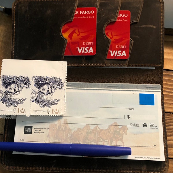 Slim Checkbook Cover. Personalized Checkbook Wallet. Checkbook Holder ...