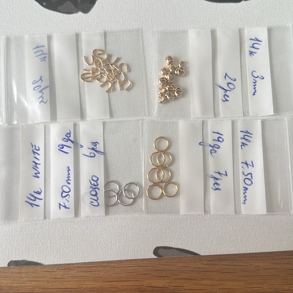 14k Gold Crimp Bead Cover • 3mm • Solid 14 Carat Yellow Gold • Round ...