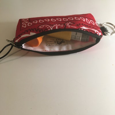 Red Bandanna Inhaler Case, Asthma Inhaler Holder, Clip-on Asthma ...