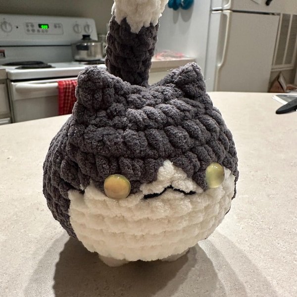 Chonky Cat Desk Buddy Handmade Crochet Plush | Made to Order, Stuffed ...