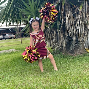Navy & Gold Cheer Uniform, Customized Cheerleading Uniform, Girls Cheer ...