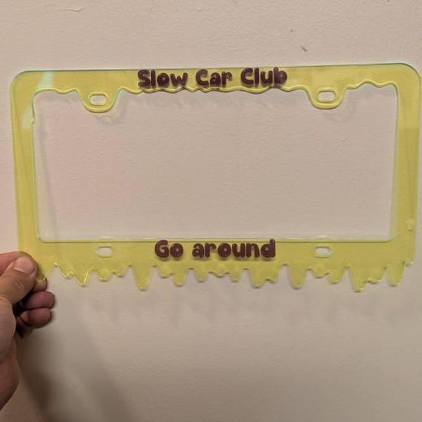 Custom License Plate Frame Cover (single Plate) Neon Acrylic License ...