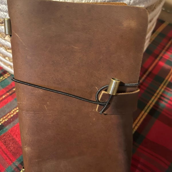 Handmade 4x6 Top Bound Notebook Cover, Personalized Vintage Leather ...