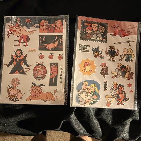 Dunmeshi Clear Sticker Sheets 8x5 - Etsy