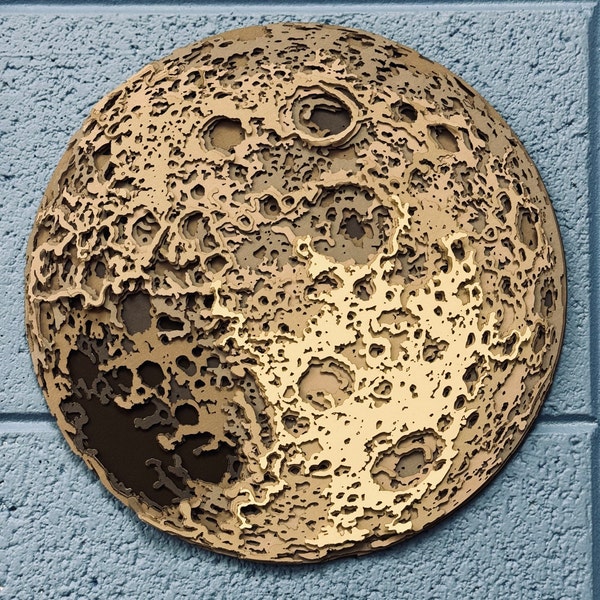 7 Layers Multi Layer Full Moon Laser Cut 3D File SVG Detailed Moon ...